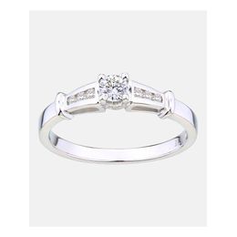Diamant L'&eacute;ternel Verlobungsring aus 375 Wei&szlig;gold mit 0.25 Karat Diamant | Gr.: 52