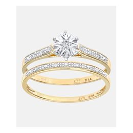 Diamant L'&eacute;ternel Ring aus 375 Gelbgold mit 0.05 Karat Diamant | Gr.: 55