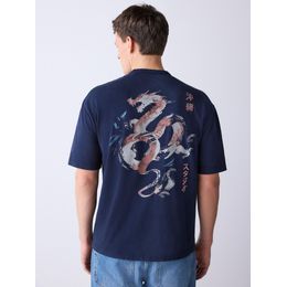 Next Shirt male size 5XL Beige / marine blue / Mauve