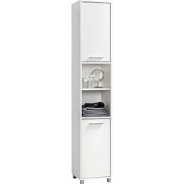 Procontour Hochschrank &raquo;Betty&laquo; Breite 35 cm mit 6 F&auml;cher wei&szlig; Holzwerkstoff wei&szlig;, B/H/T: 35cm x 192cm x 34cm, T&uuml;ren: 2 Stk.