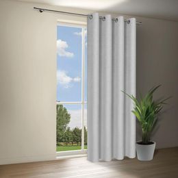 GERSTER Vorhang &raquo;Eliana&laquo; &Ouml;sen 1 Stk. tlg. Blickdichter &Ouml;senschal "Eliana" grau Wirkware, Polyester 245cm, &Ouml;sen, 140cm