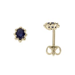 Firetti Damen Paar Ohrstecker &raquo;Schmuck Geschenk Gold 333 Ohrschmuck Farbstein Edelstein Saphir&laquo; mit Saphir gold Gelbgold 333