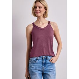Street One Damen Tr&auml;gertop, lila, Gr. 46, unifarben, Stoff, 95% Viskose, 5% Elasthan, Tops, Jersey