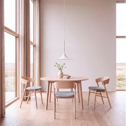 Esstisch &raquo;Basic Single, rund/oval, ausziehbar &Oslash;130&ndash;228 cm, mit 2 Einlegeplatten&laquo; &Oslash;130/228 cm, Melamin / Massivholz, stabiler d&auml;nische Design Tisch 