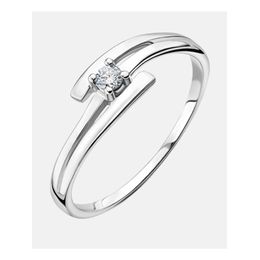 Diamant L'&eacute;ternel Ring aus 375 Wei&szlig;gold mit Diamant | Gr.: 56