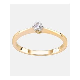 Vanlere Verlobungsring aus 375 Gelbgold mit Zirkonia | Gr.: 50