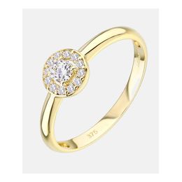 Vanlere Verlobungsring aus 375 Gelbgold mit Zirkonia | Gr.: 50