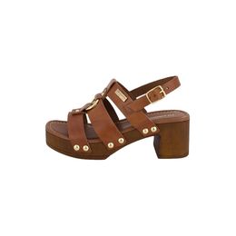 Les Trop&eacute;ziennes par M Belarbi Penelope &ndash; Ledersandalen mit Absatz Braun | Gr.: 38