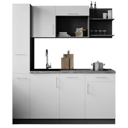respekta K&uuml;che &raquo;Oliver&laquo; zerlegt, wahlweise mit Mikrowelle, mit Soft Close, Breite 175 cm wei&szlig; B/H/T: 175cm x 205cm x 60cm, ohne Mikrowelle
