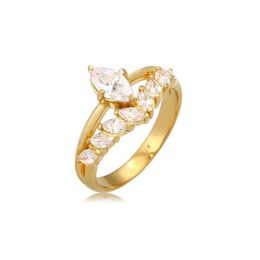 Elli Ring 925 Sterling Silber in Gold | Gr.: 52