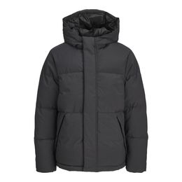 Jack & Jones Kinder Steppjacke "JJESOHO PUFFER HOOD AW26 SN JNR", schwarz, Gr. 140, JACK & JONES JUNIOR, unifarben, Web, Obermaterial: 100% Polyester, Jacken,