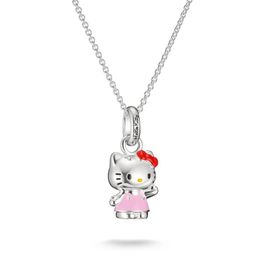 Thomas Sabo Damen Thomas Sabo Kette mit Anh&auml;nger &raquo;Thomas Sabo Hello Kitty Kette klassisch rosa&laquo; Emaille pink 45, Metall