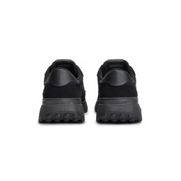 Tommy Jeans Damen Keilsneaker "MODERN RUNNER MIX", Gr. 41schwarz, Lederimitat, Textil, Veloursleder, Schuhe, Freizeitschuh, Halbschuh, Schn&uuml;rschuh