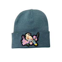 Radada Beanie 'Waxwing Bird' Damen Gr&ouml;&szlig;e 25 taubenblau