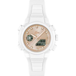 Lacoste Damen Digitaluhr &raquo;LC33&laquo; Armbanduhr, Damen, Herren, Silikonarmband,analog,digital,Stoppfunktion wei&szlig; Einheitsgr&ouml;&szlig;e