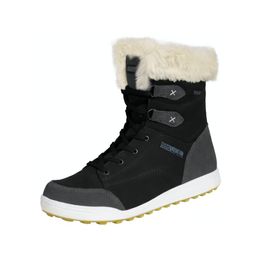 GUGGEN Mountain Winterstiefel Echtleder in Schwarz-Grau | Gr.: 36