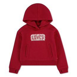 LEVI'S KIDS M&auml;dchen Kapuzensweatshirt "LVG MEET AND GREET SEASONAL HO", rot, Gr. 4, bedruckt, Sweatware, Obermaterial: 60% Baumwolle, 40% Polyester,