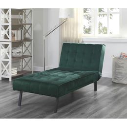 OTTO home Relaxliege &raquo;Pierre&laquo; mit 3-stufiger Rasterfunktion im R&uuml;cken, mit Wellenunterfederung gr&uuml;n B/H/T: 76cm x 82cm x 178cm, Samtvelours