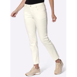 Heine Damen Bequeme Jeans, beige, Gr. 34, unifarben, 96% Baumwolle, 4% Elasthan, Jeans