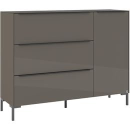 set one by Musterring Sideboard &raquo;Reno&laquo; 1 Stk. tlg. Mit Winkelfu&szlig; in diversen Farben, 108 cm H&ouml;he & Farbauswahl braun Glas, Holzwerkstoff B/H/T: 137cm 