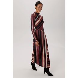 Damen Maxikleid, braun, Gr. 46, Aniston SELECTED, bedruckt, gestreift, Jersey, Obermaterial: 95% Polyester, 5% Elasthan, Kleider, Hinten mit 2