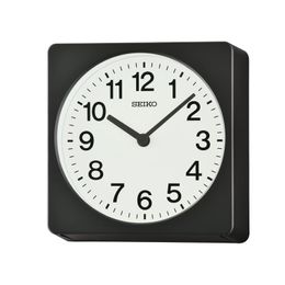 Seiko Unisex Wanduhr Quarzuhr, Arbeitszimmer, B&uuml;ro, Esszimmer, K&uuml;che, Wohnzimmer schwarz B/H/L: 6,1cm x 19,5cm x 19,5cm