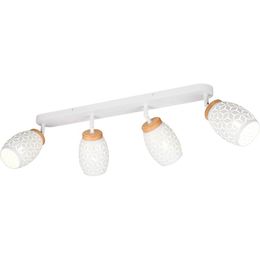 REALITY LEUCHTEN Deckenstrahler &raquo;BIDAR 4-flammig, exkl 4x E14 max 10W, Deckenlampe Spots verstellbar&laquo; E14 1 Stk. warmwei&szlig; - kaltwei&szlig; Metall-