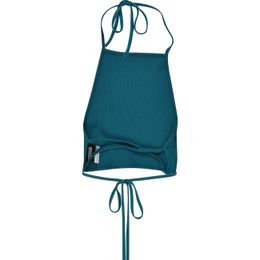 Urban Classics Damen Yoga & Relax Shirt "Urban Classics Damen Ladies Rib Trapeze Cropped Top"watergr&uuml;n, Gr. XL, unifarben, 75% Polyester, 20%
