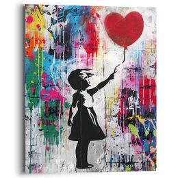 Reinders Deco-Panel &raquo;Graffiti-Ballon&laquo; Teenager Zimmer - Inspiriert von Banksy - Mehrfarbig - MDF -Street Art bunt B/H/T: 40cm x 50cm x 2cm