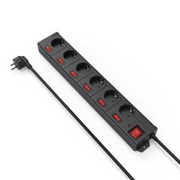 Hama Steckdosenleiste &raquo;Mehrfachsteckdose 6-fach Steckerleiste, mit Schalter&laquo; 6-fach (Schalterbeleuchtung separate Ein- / Ausschalter Kabell&auml;nge 1,4 m) 