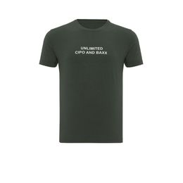 Cipo & Baxx Cipo & Baxx T-Shirt 'CT827' in Regular Fit Herren Gr&ouml;&szlig;e L gr&uuml;n