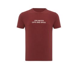 Cipo & Baxx Cipo & Baxx T-Shirt 'CT827' in Regular Fit Herren Gr&ouml;&szlig;e XL dunkelrot