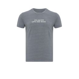 Cipo & Baxx Cipo & Baxx T-Shirt 'CT827' in Regular Fit Herren Gr&ouml;&szlig;e S grau