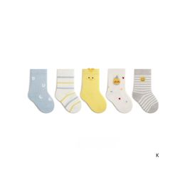 MUNADUNA 5er-Pack Kindersocken mit Enten- und Buchstabenmotiv | Gr.: 22-24