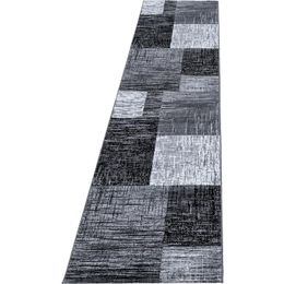 Ayyildiz Teppiche Teppich &raquo;Plus 8001, auch als L&auml;ufer erh&auml;ltlich&laquo; rechteckig 6 mm H&ouml;he L&auml;ufer, gemusterter Flachflor, robust, Webteppich, alle R&auml;ume schwarz Kunstfaser 