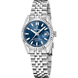 Festina Damen Quarzuhr &raquo;Classic Steel&laquo; Armbanduhr, Damenuhr, Swiss Made, Edelstahlarmband, analog, Tag Einheitsgr&ouml;&szlig;e