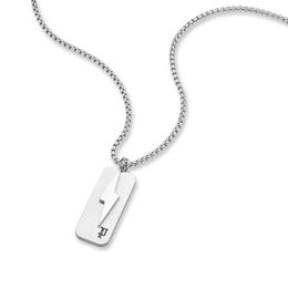 Police Herren Kette mit Anh&auml;nger &raquo;Strike Dog Tag Blitz&laquo; Edelstahl, L: 55 B: 2,5mm