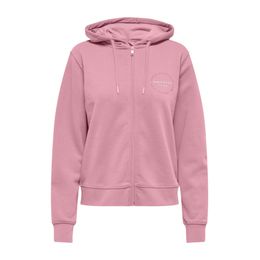 ONLY PLAY Athletic Zip-Up Hoodie 'Cava' female size L Dusky pink