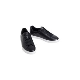 Calvin Klein Herren Sneaker "LOW PROF CUPSOLE LTH", Gr. 42, schwarz-wei&szlig;, Leder, Lederimitat, unifarben, Basic, Schuhe, Freizeitschuh, Halbschuh,