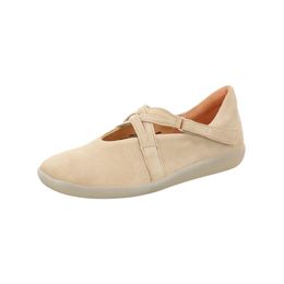 Think! THINK Damen Slipper "Think Slipper Veloursleder", Gr. 40, beige, Veloursleder, Schuhe