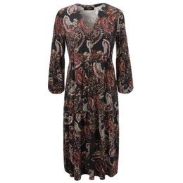 Aniston PLUS Jerseykleid in marine-orange-wei&szlig;-lila-bordeaux | Gr.: 50