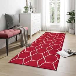 Sanat Teppich &raquo;Trellis, auch als L&auml;ufer und Rund&laquo; rechteckig 10 mm H&ouml;he Kurzflor, skandi, boho, gro&szlig;e Farbauswahl, alle R&auml;ume Kunstfaser B : 80cm 1 Stk., 