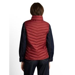 Tom Tailor Damen Steppwestebartender rot, Gr. S, unifarben, Steppware, Obermaterial: 100% Polyester. Futter: 100% Polyester, Westen, mit Stehkragen