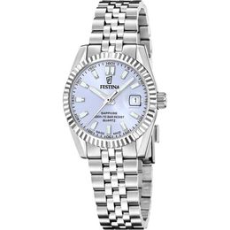 Festina Damen Quarzuhr &raquo;Classic Steel&laquo; Armbanduhr, Damenuhr, Swiss Made, Edelstahlarmband, analog, Tag Einheitsgr&ouml;&szlig;e