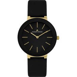 Jacques Lemans Damen Quarzuhr &raquo;Monaco&laquo; Armbanduhr, Damenuhr, Crystexglas, Lederarmband schwarz Einheitsgr&ouml;&szlig;e