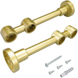 Liedeco Doppeltr&auml;ger f&uuml;r Gardinenstangen &Oslash; 20 mm gold L: 17,5cm