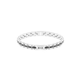 BOSS Damen BOSS Gliederarmband &raquo;ARCHER&laquo; Emaille silber 21cm, Edelstahl