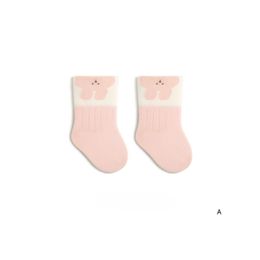 MUNADUNA 5er-Pack Babysocken mit rosa Hasenmotiv | Gr.: 15-17
