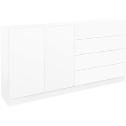 borchardt M&ouml;bel borchardt M&ouml;bel Kommode &raquo;Vaasa, Breite 152cm, H&ouml;he 79cm, grifflos&laquo; Sideboard Breite 152 cm, H&ouml;he 79 cm, mit Push-to-open-Funktion wei&szlig; Holzwerkstoff B