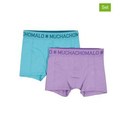 MUCHACHOMALO 2er-Set: Boxershorts in Lila/ T&uuml;rkis - 49% | Gr&ouml;&szlig;e 134/140 | Kinder-waesche